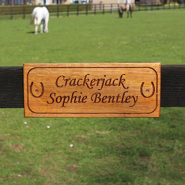 Horse & Rider Stable Sign - Fulwell Signs: Engraved House Signs